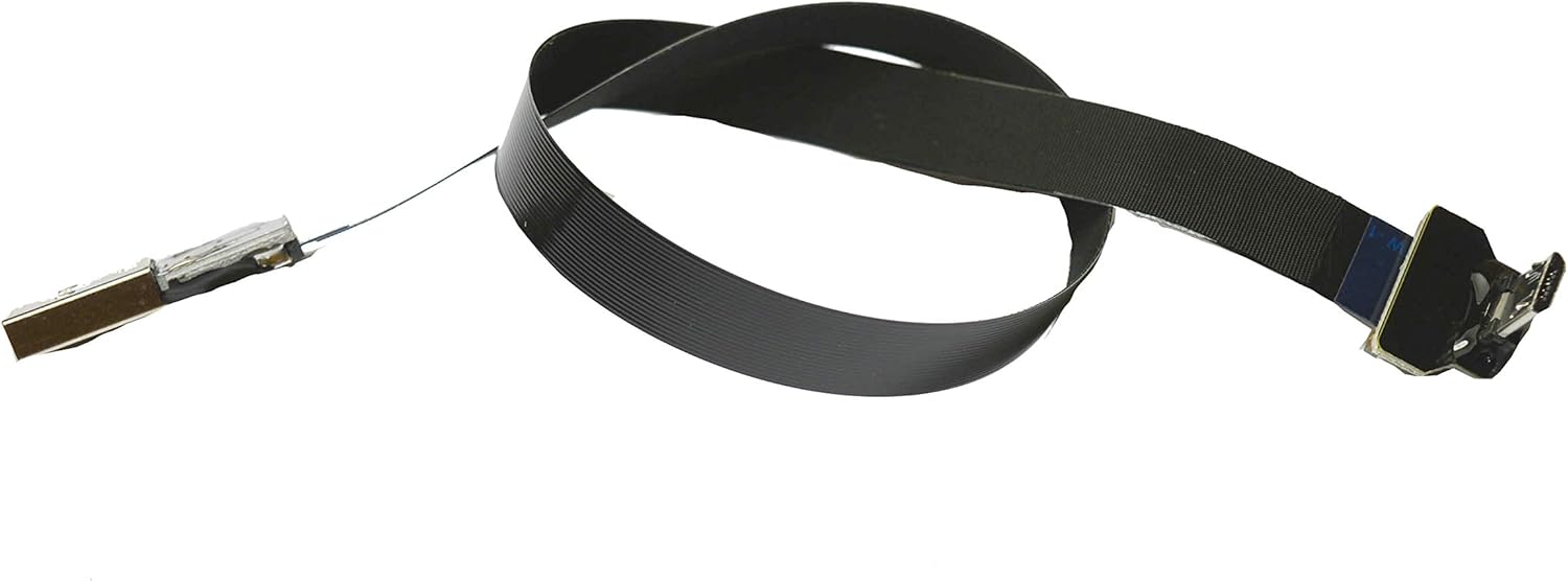 Flexible Ulter Flat Slim USB cable Micro USB 90 degree angled male to ...