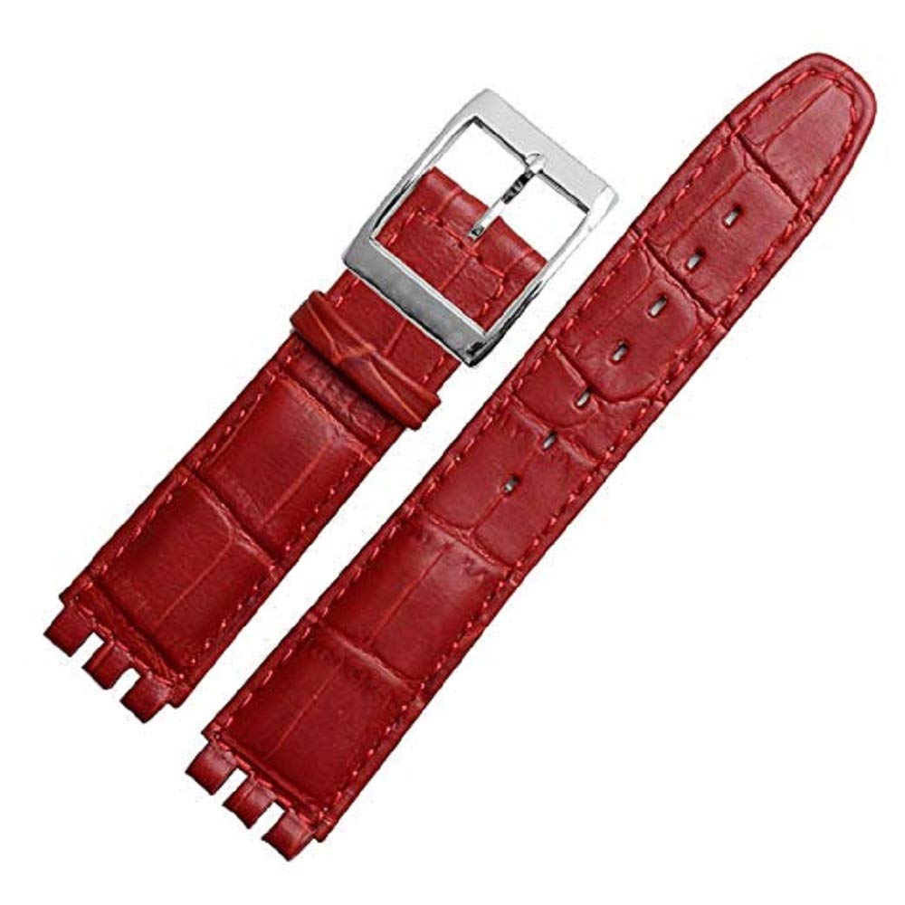 17mm Genuine Leather Replacement Watch Band Strap Fits Swatch Watch ...