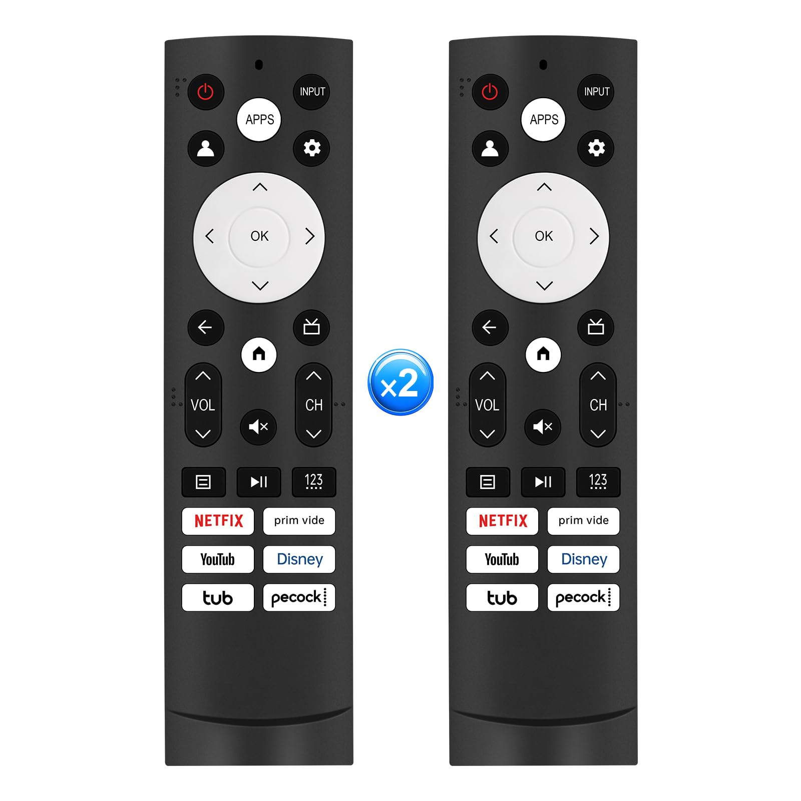 Amazon.com: 2Pcs Infrared Remote ERF3M90H Compatible with Hisense Smart ...