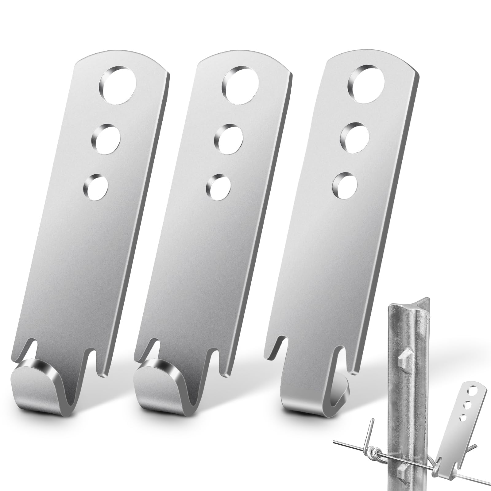 Amazon.com: SUNJOYCO Fence Wire Twister for T Post Clips, 3PCS 3 Holes ...
