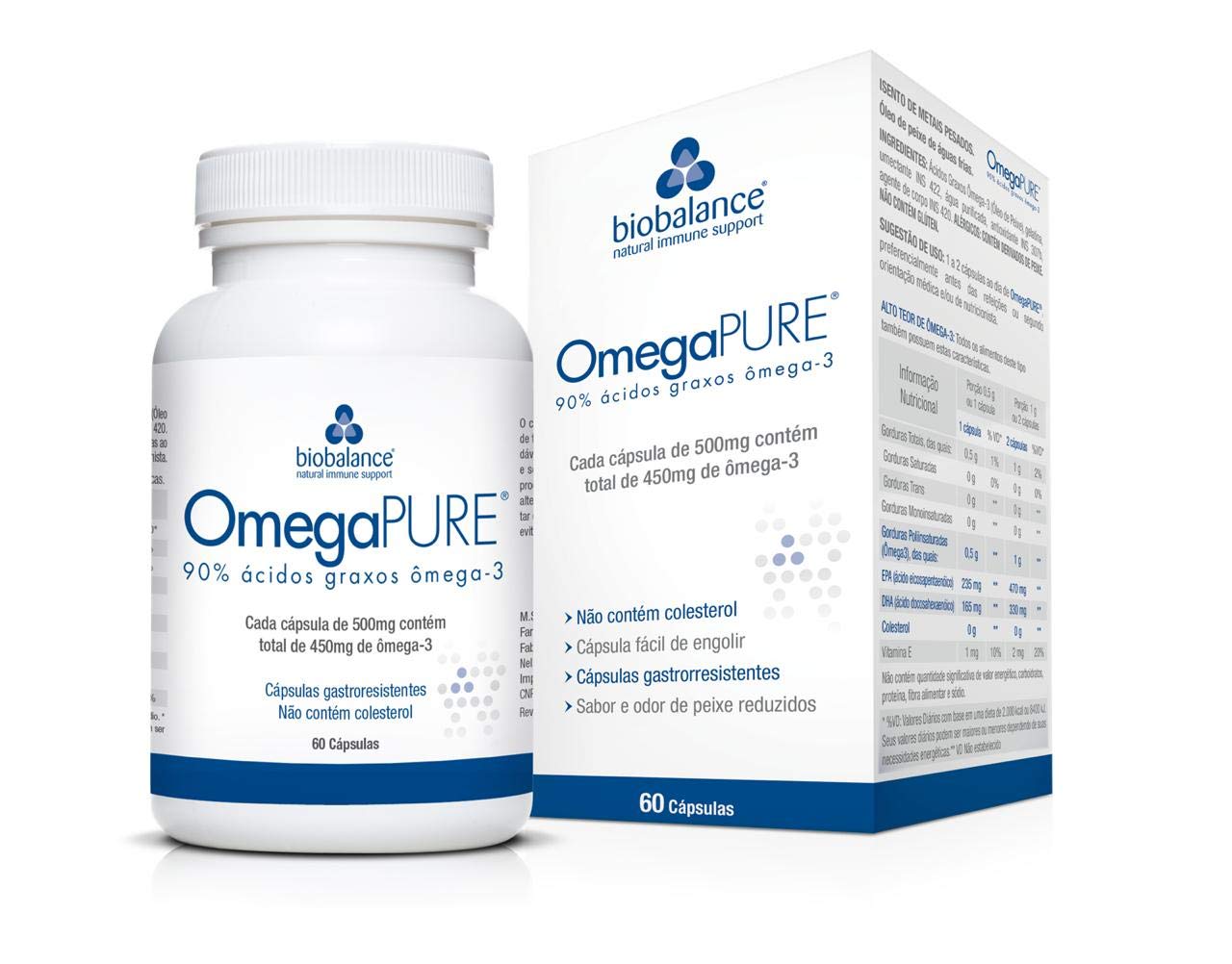 Omega Pure (60caps) - BioBalance Biobalance Nutraceuticals | Amazon.com.br