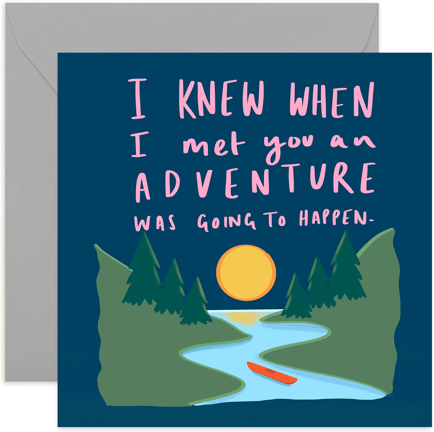 Amazon.com : Old English Co. Adventure With You Card - Anniversary Card ...