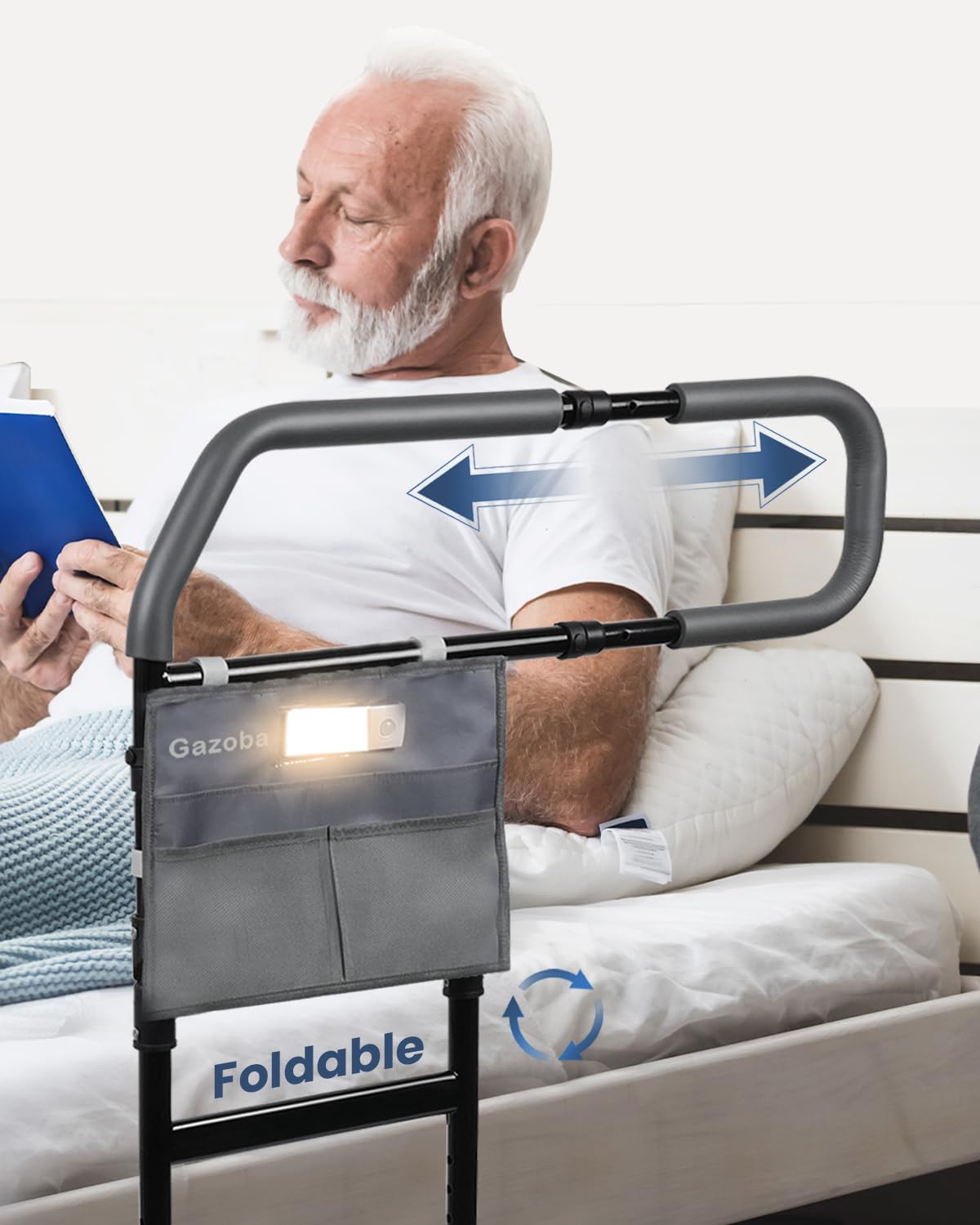 Gazoba Bed Rails for Elderly Adults Safety - with Motion Light, FSA/HSA ...