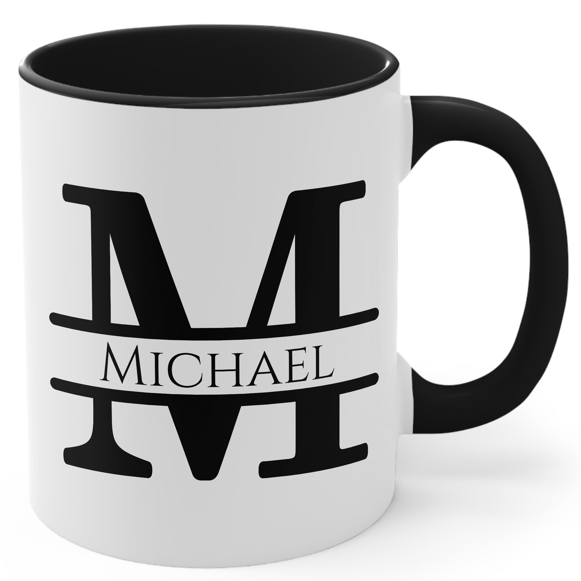 Amazon.com: Personalized Monogram Coffee Mug, Initial Letter M ...