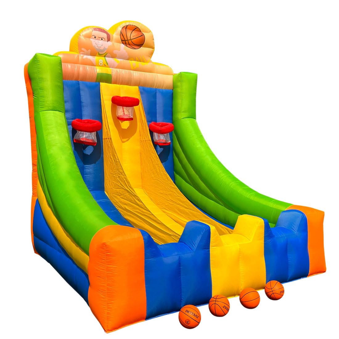 Snapklik.com : Vinfgoes Inflatable Basketball Hoop Game Inflatable ...