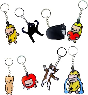 Banana Cat Meme Keychains Crying Banana Maxwell The Cat Cat Angry as ...