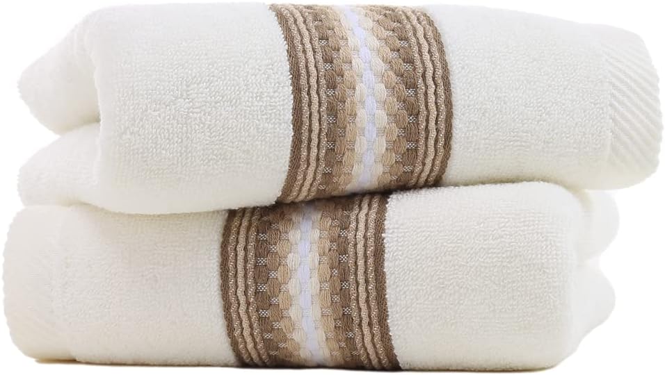 Amazon.com: Pidada Hand Towels Set of 2 100% Cotton Striped Pattern ...
