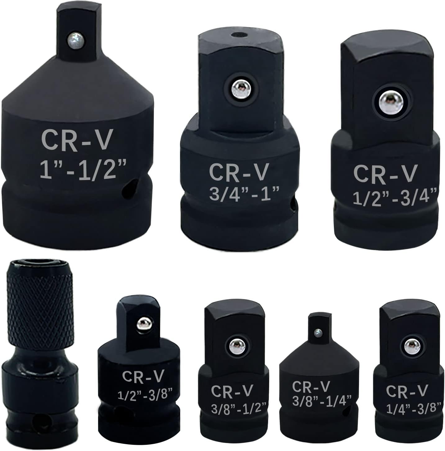 VORXEON 6Pcs SAE Impact Socket Adapter And Reducer Set 1/4" to 3/8", 3/ ...