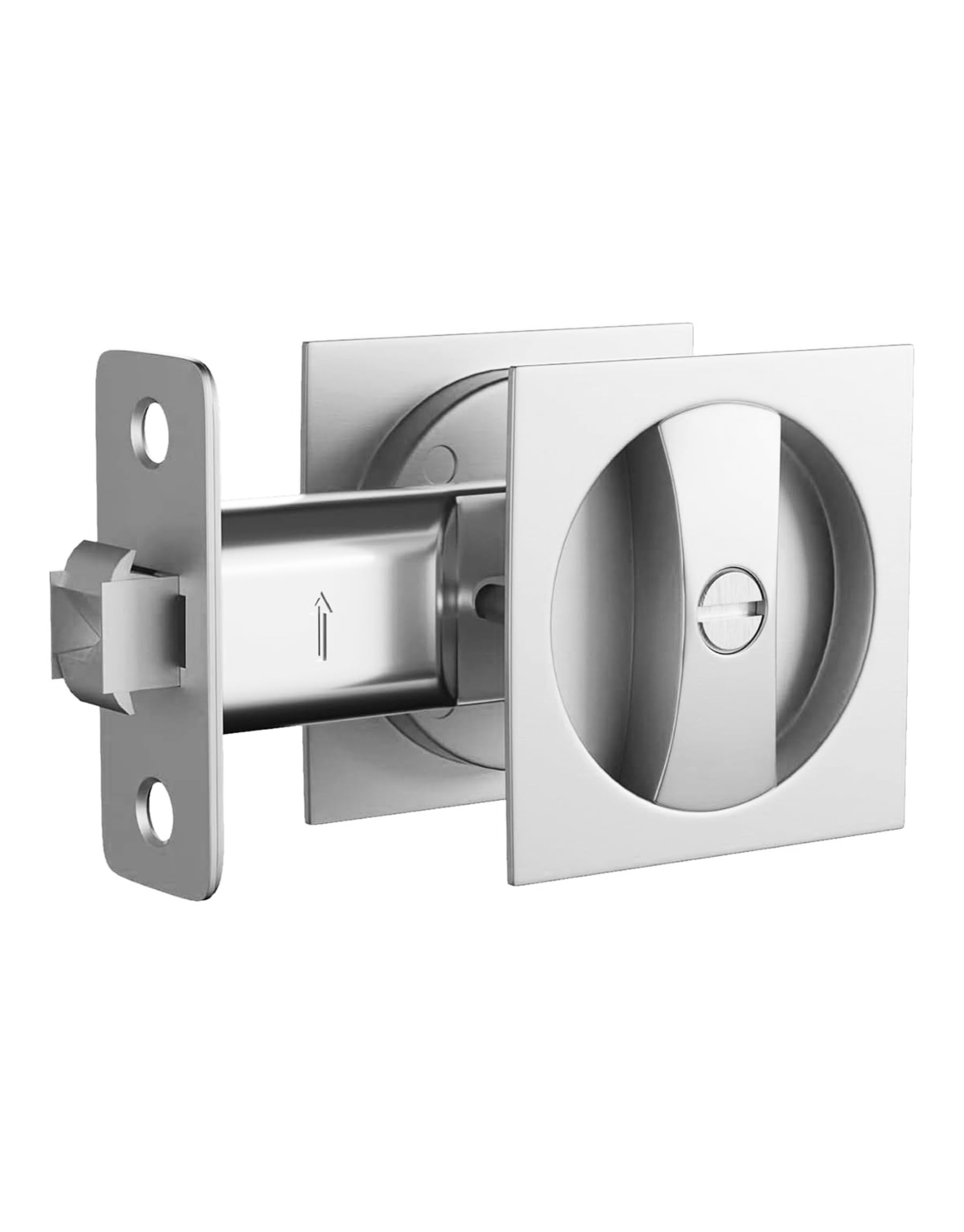 Lethato Pocket Door Hardware Brushed Nickel, Pocket Door Lock, Pocket ...
