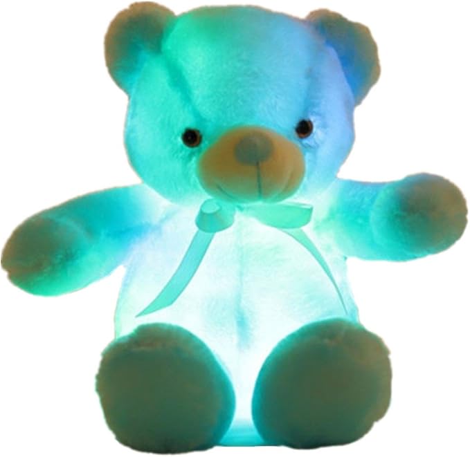 Amazon.com: elfishgo Creative Light Up LED Inductive Teddy Bear Stuffed ...