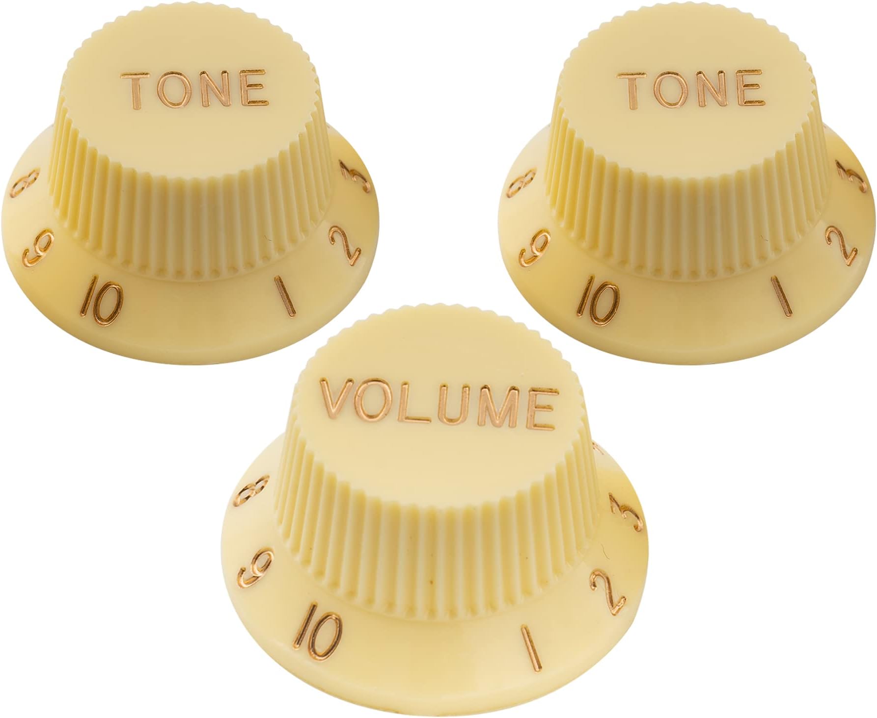 Amazon.com: Musiclily Pro Metric Size 18 Spline Strat Knobs 1 Volume 2 ...