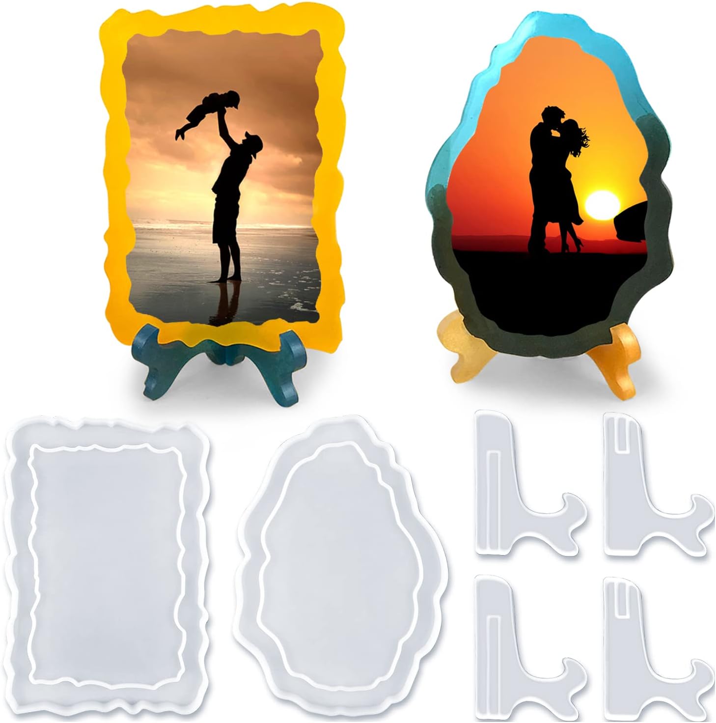 Resin Mold for Photo Frame, Picture Frame Molds with Stand Holder ...