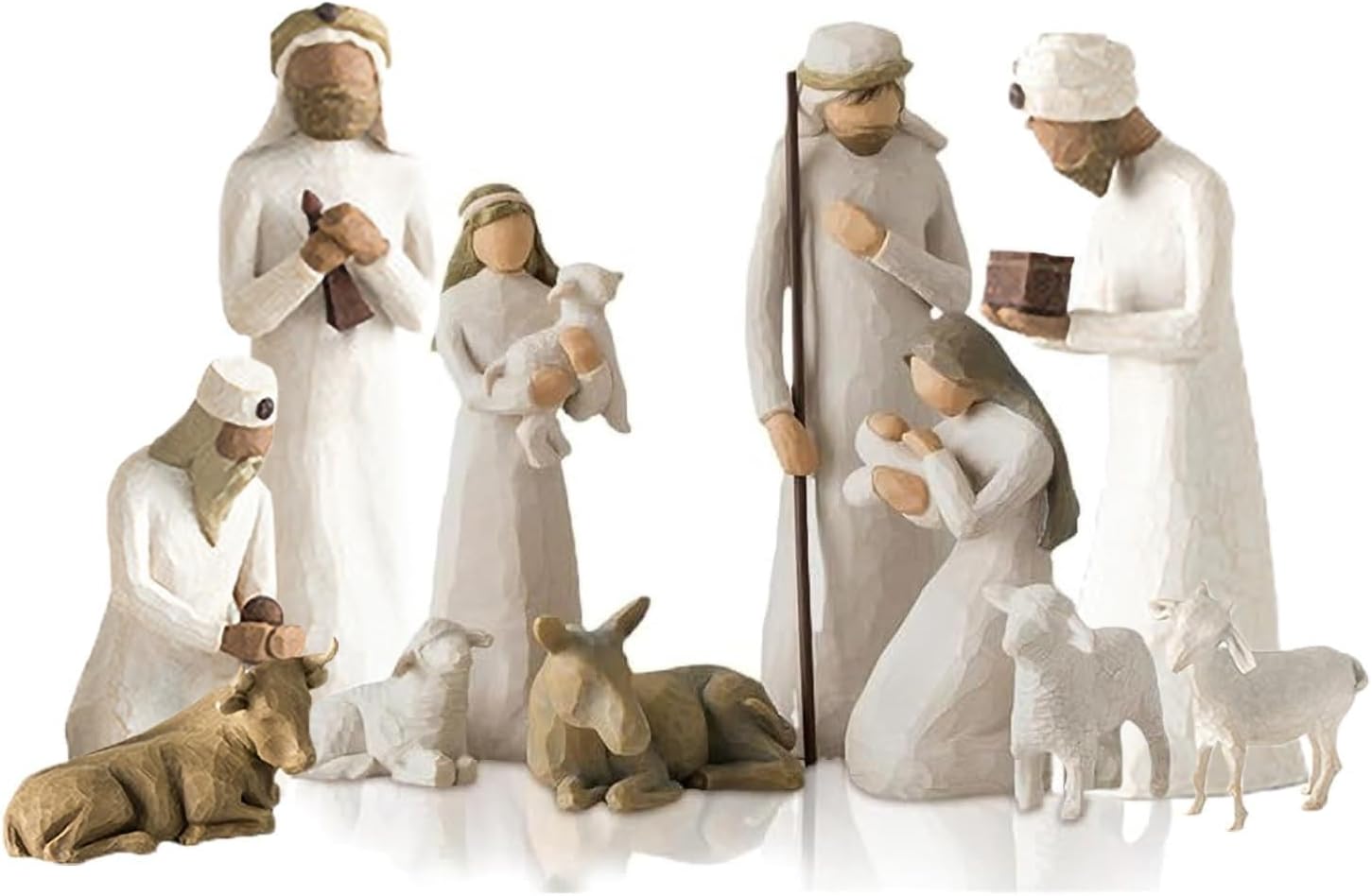 Willow-Tree 10-Piece Nativity Scene - Resin Figures, Holy Family ...