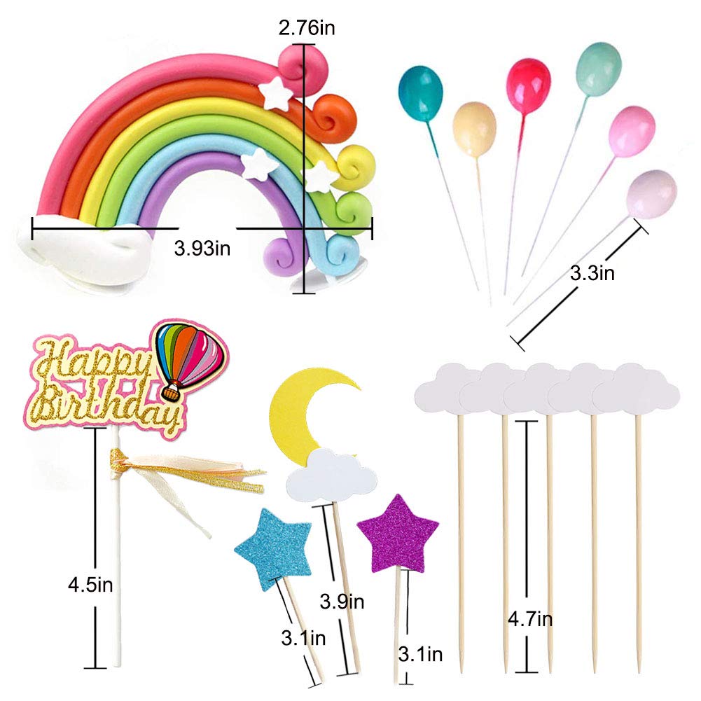 Rainbow Birthday Cake Topper Party Supplies With Rainbow Clouds Balloons Happy Birthday Cake rainbow-birthday-cake-topper-party-supplies-with-rainbow-clouds-balloons-happy-birthday-cake
