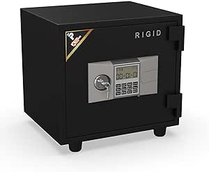 RIGID 18L Fire Resistant Safe | 60 Min/945°C Tested | Key & Digital ...