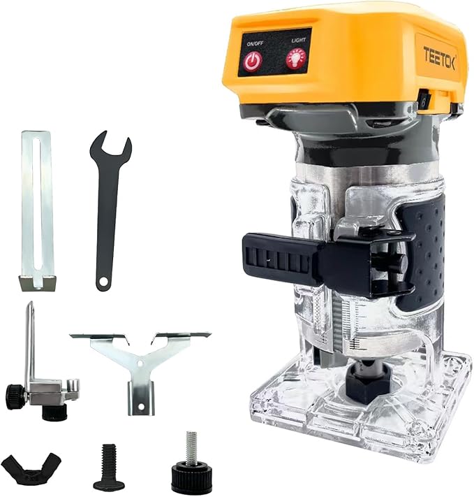 Cordless Wood Palm Router Tool Compatible with DEWALT DCW604NT, Hand ...