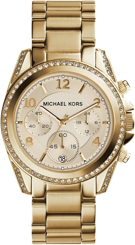 Michael Kors Watch for Women, Quartz Chronograph movement, 39mm Gold ...