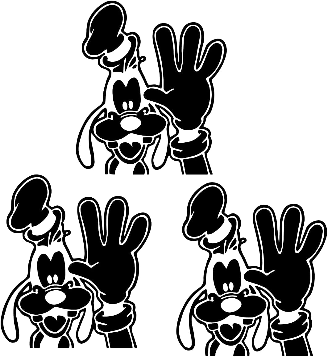 Amazon.com - Goofy Waving Peeking Car Truck Vinyl Decal Sticker
