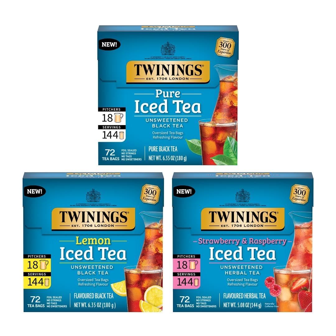 Amazon.com : Twinings Iced Tea 3 Pack Variety Bundle (Black, Lemon ...