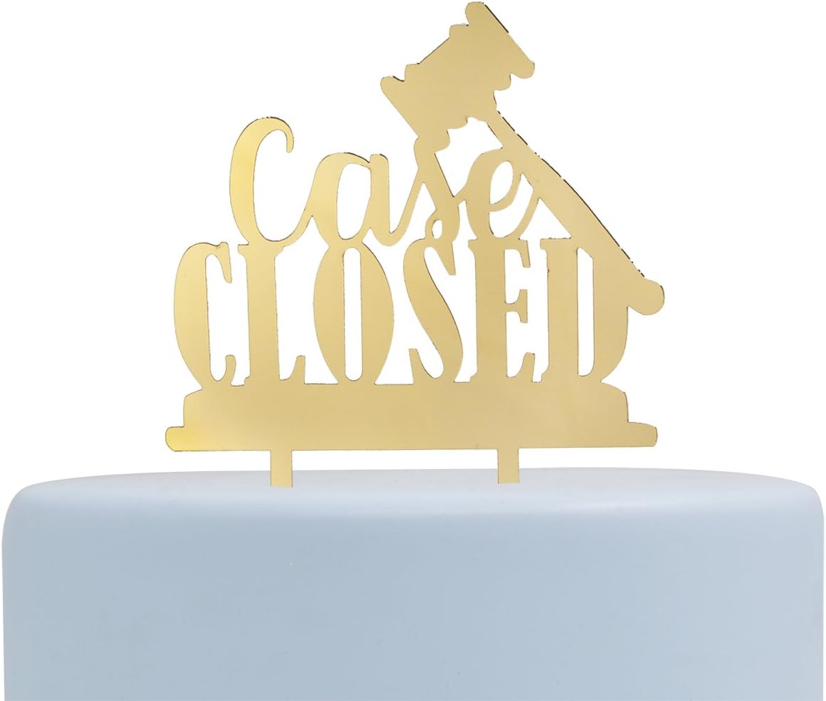 Amazon.com: Case Closed Cake Topper-Law School Graduation Cake Topper ...
