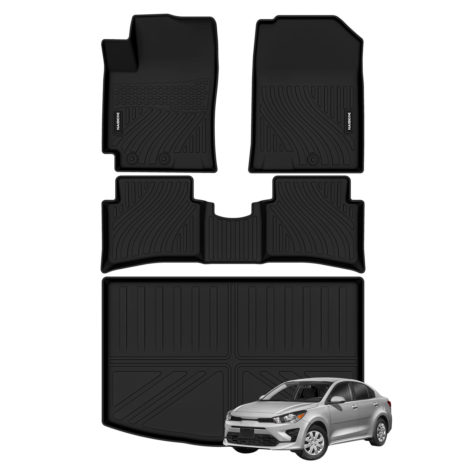 Amazon.com: Naibeve Floor Mats for Kia Rio Hatchback 5-Door 2018-2023 ...