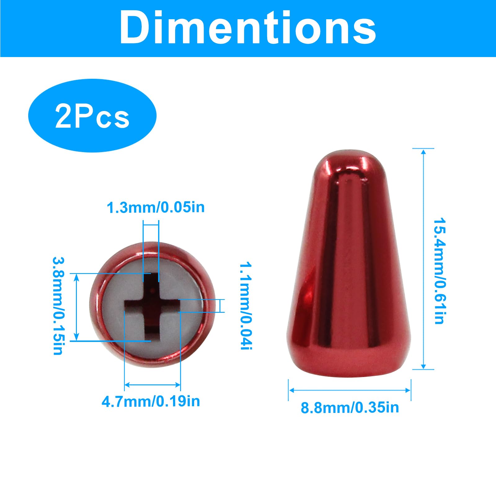 Snapklik.com : 2 Pcs Red Guitar 5 Ways Switch TipsPickup Selector ...