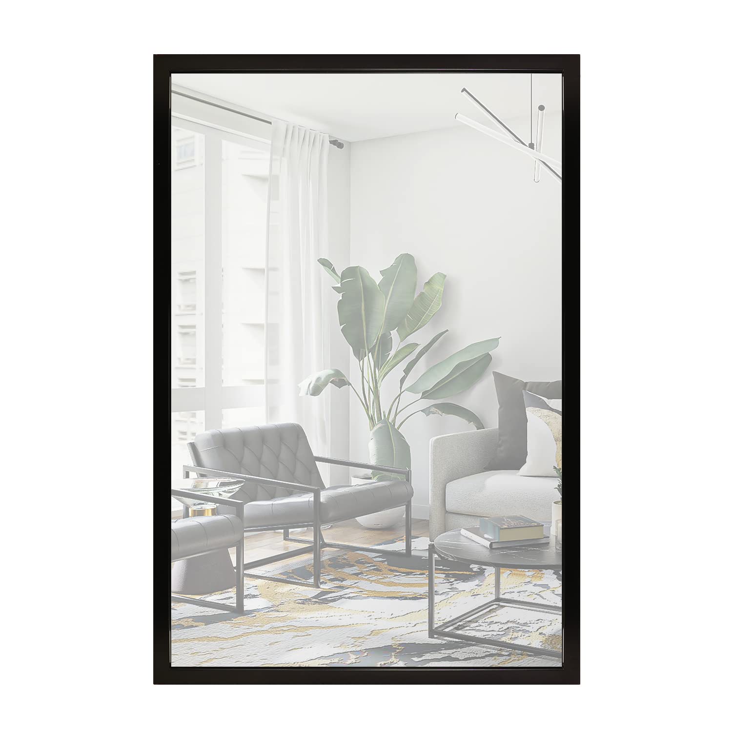 Snapklik.com : 20 X 30 Inch Rectangle Wall Mirror, Metal Frame ...