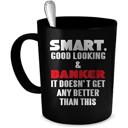 Amazon.com: Bank Teller Coffee Mug. Bank Teller gift 11 oz. black ...