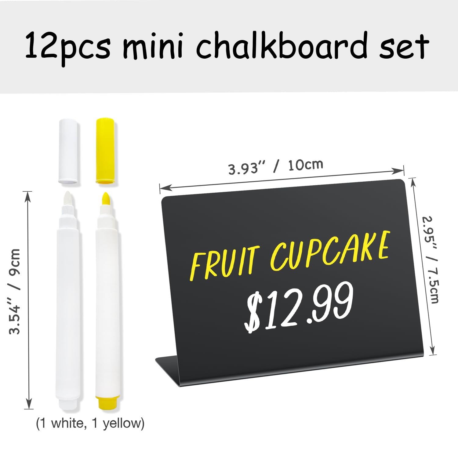 Snapklik.com : 12 Pcs 4"x3" Small Food Labels For Party Buffet - Mini ...