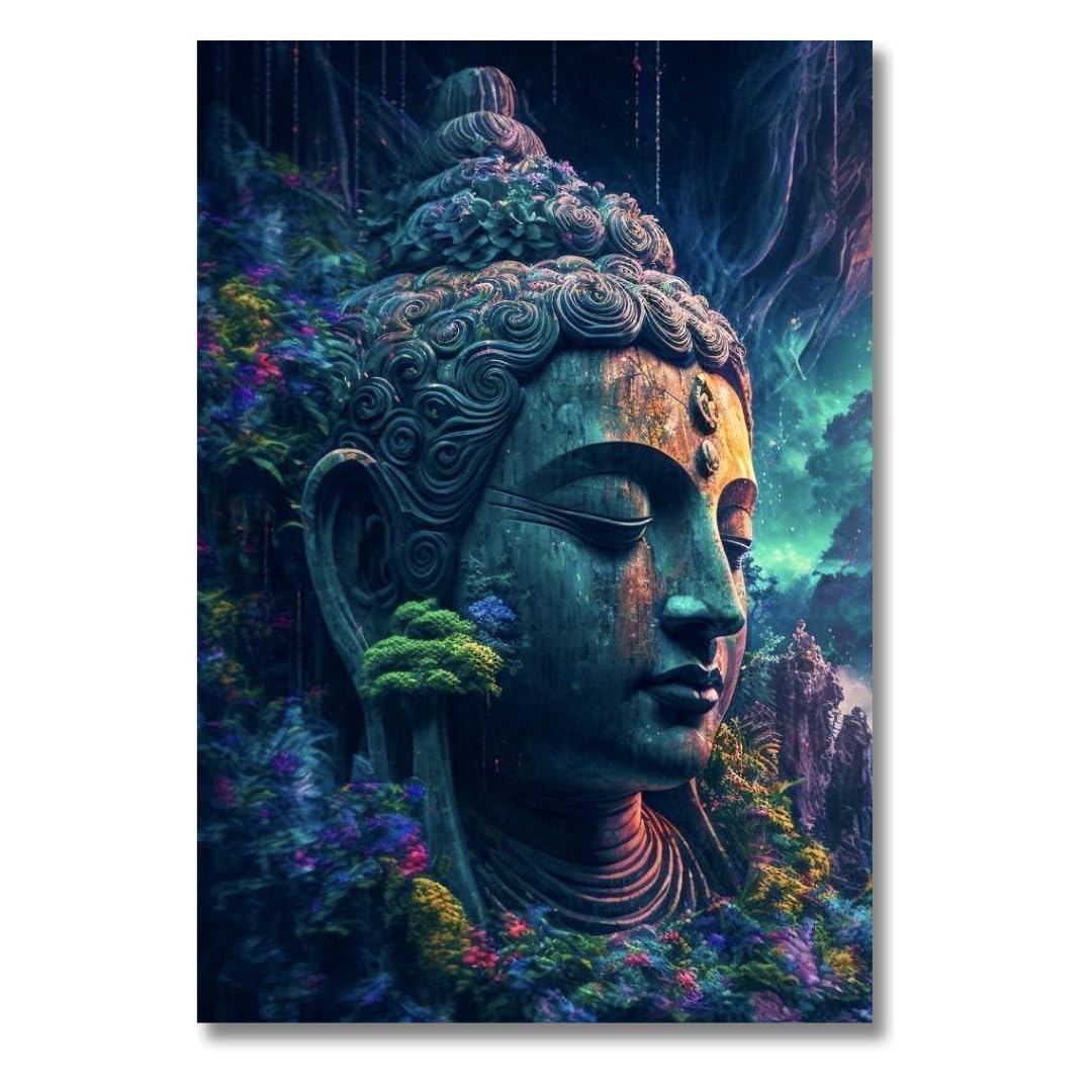 wallstop lord budha religious hd art wall Poster for home/Temple/Mandir ...