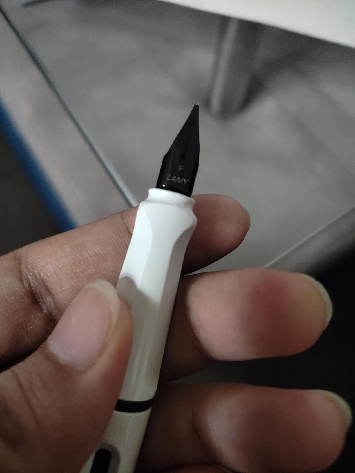 Lamy Safari 019 White with Black Clip Fountain Pen – Extra Fine Nib ...