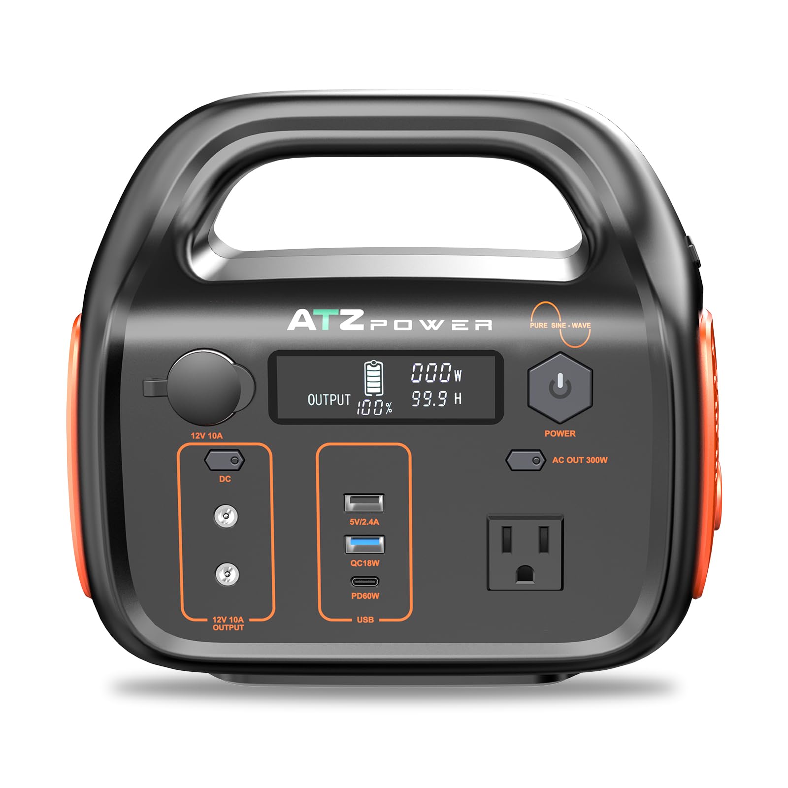 Amazon.com: ATZ POWER Portable Power Station, Solar Generator 296Wh ...