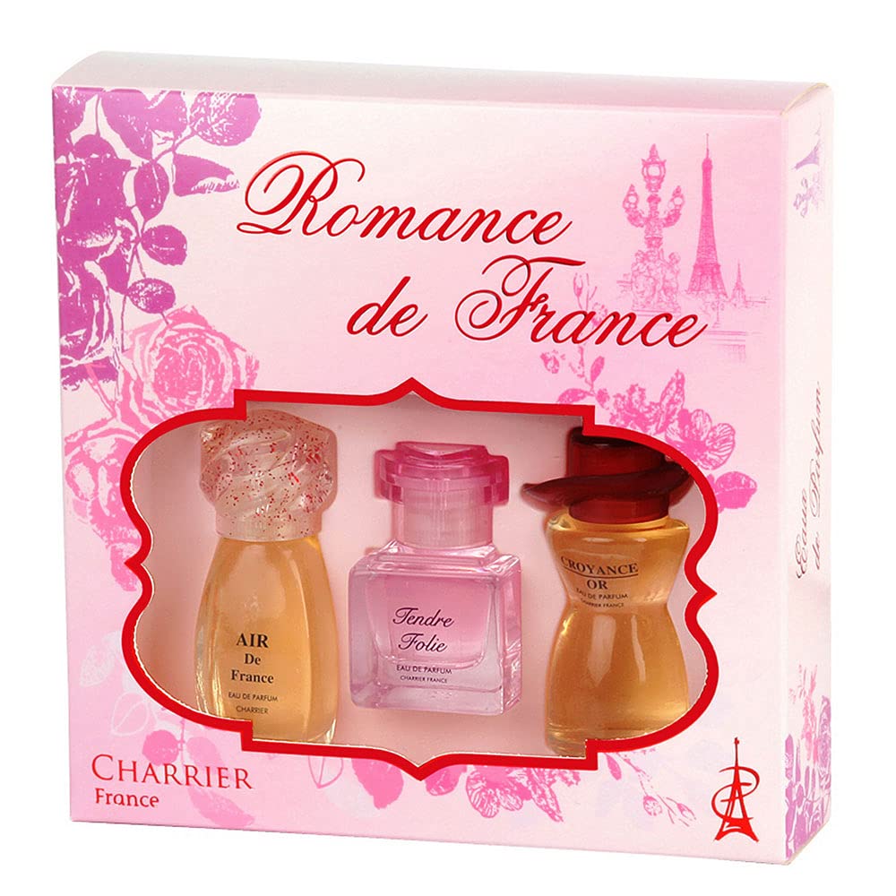 Amazon.com : Charrier Parfums - 3 Eaux de Parfum Gift Set - 'Romance de ...