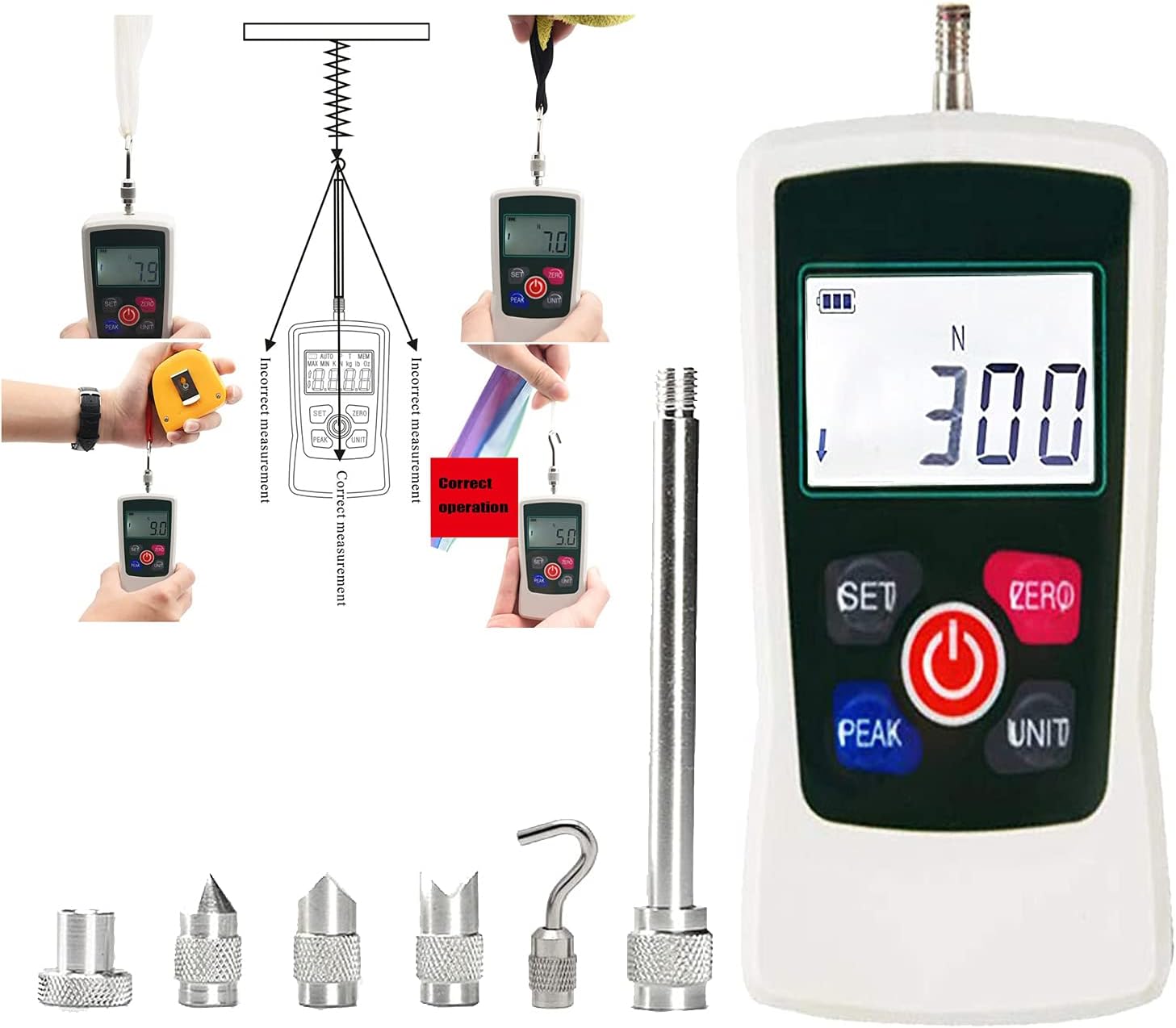 Force Gauge Digital Force Gauge Push and Pull Tester Meter Dynamometer ...