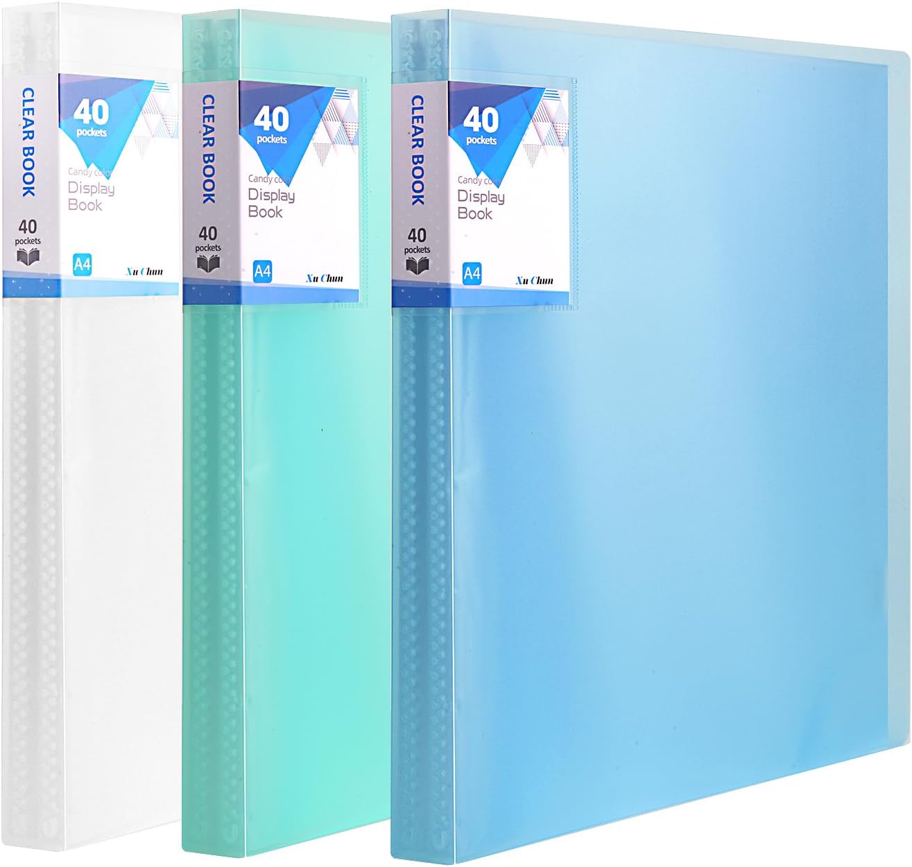 40-Pocket Binder with Plastic Sleeves 8.5x11，A4 Art Portfolio Folder ...