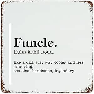 Amazon.com : Rustic Wall Decor Tin Signs Funcle Definition Wall Art ...