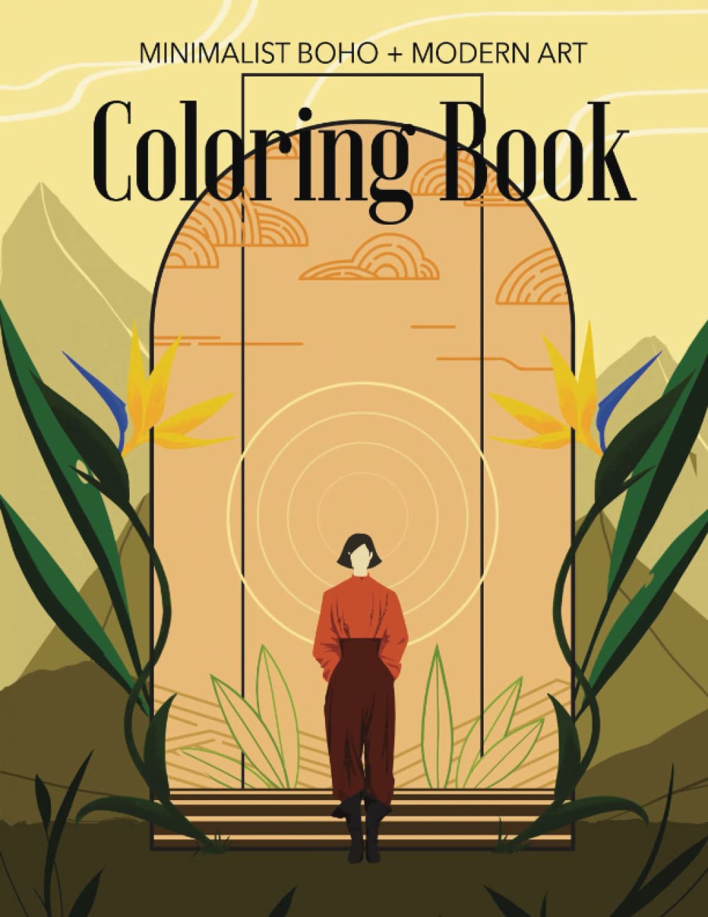 Minimalist Boho Modern Art Coloring Book: Easy Creative Designs Art ...