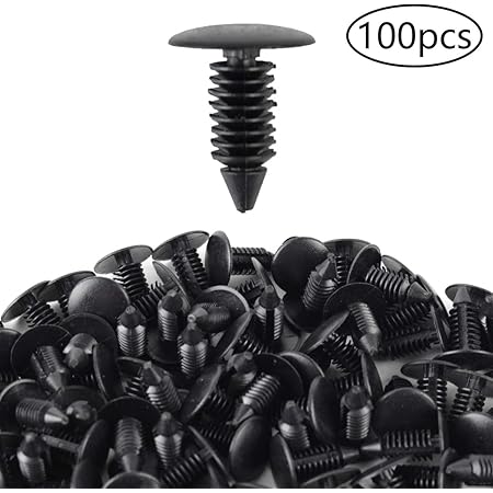 Amazon.com: AUTOKAY 100Pcs 8mm Bumper Clips Auto Car Hole Plastic ...