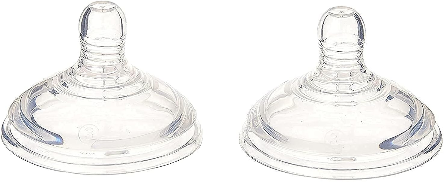 Tommee Tippee Closer to Nature Baby Bottle Teats, Breast-Like, Anti-Colic Valve, Soft Silicone ...