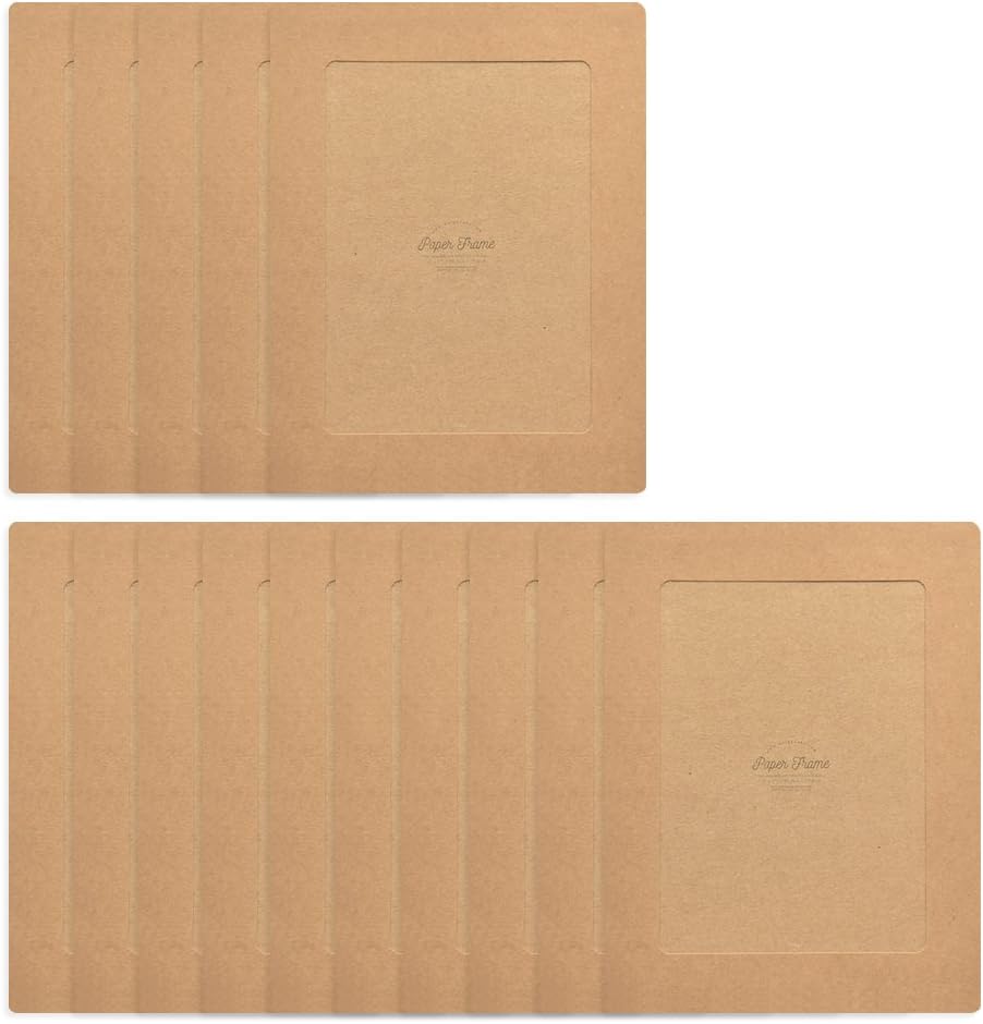 Amazon.com - Monolike Paper Photo Frames 5x7 Inch Kraft 15 Pack - Fits ...