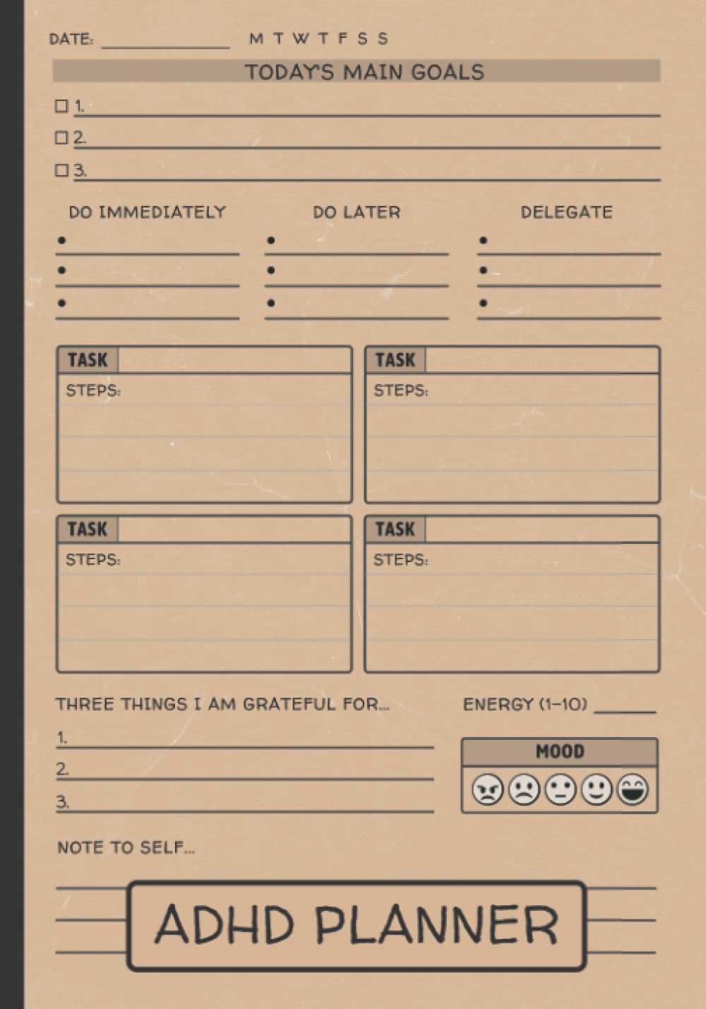 Amazon.com: ADHD Planner: Undated Daily & Weekly Schedule Tracker and ...
