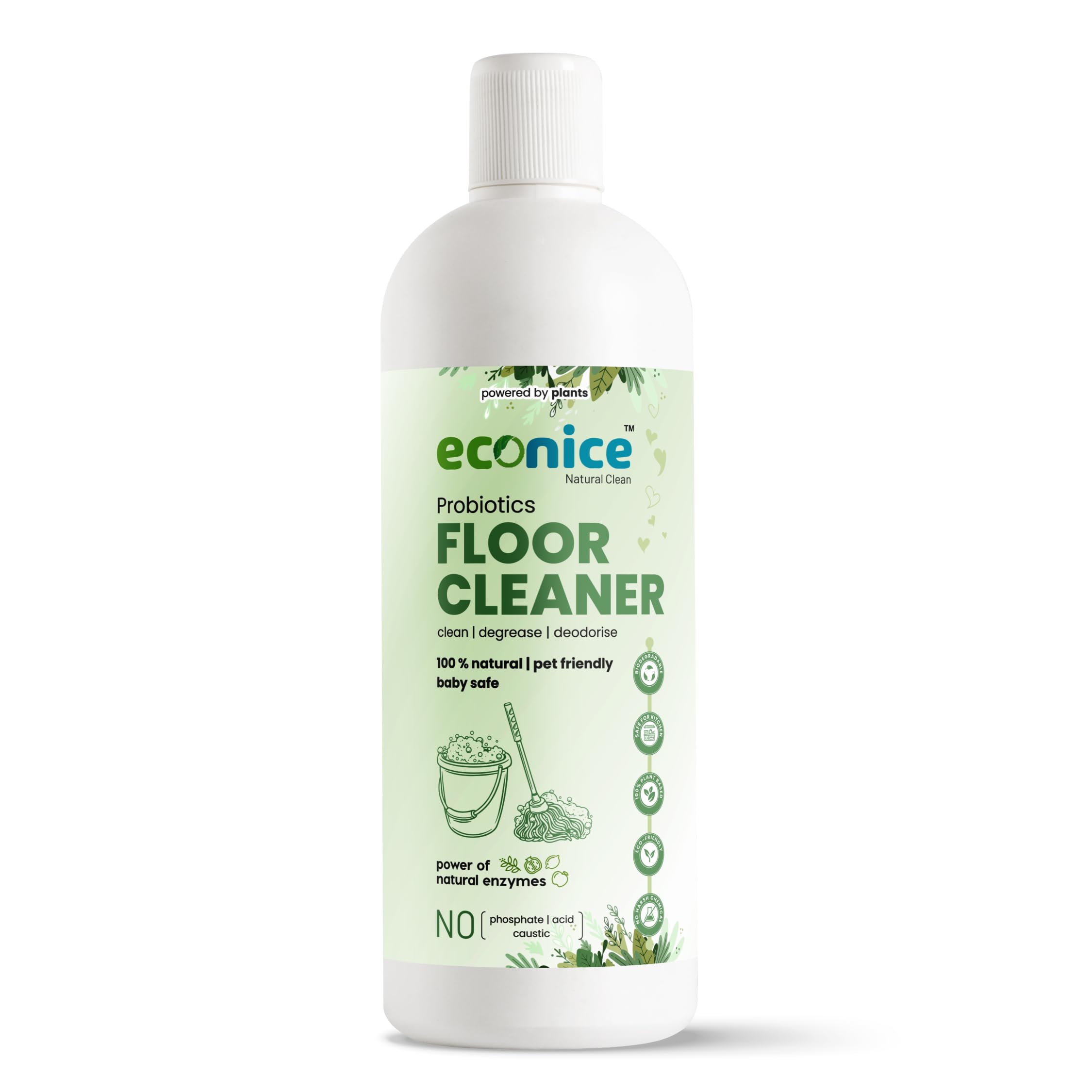Econice Plant-Based Disinfecting Liquid Floor/Surface Cleaner ...