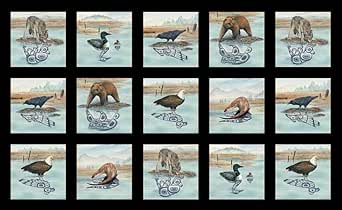 Amazon.com: Elizabeth Studios Native Reflections Black Wildlife Block ...