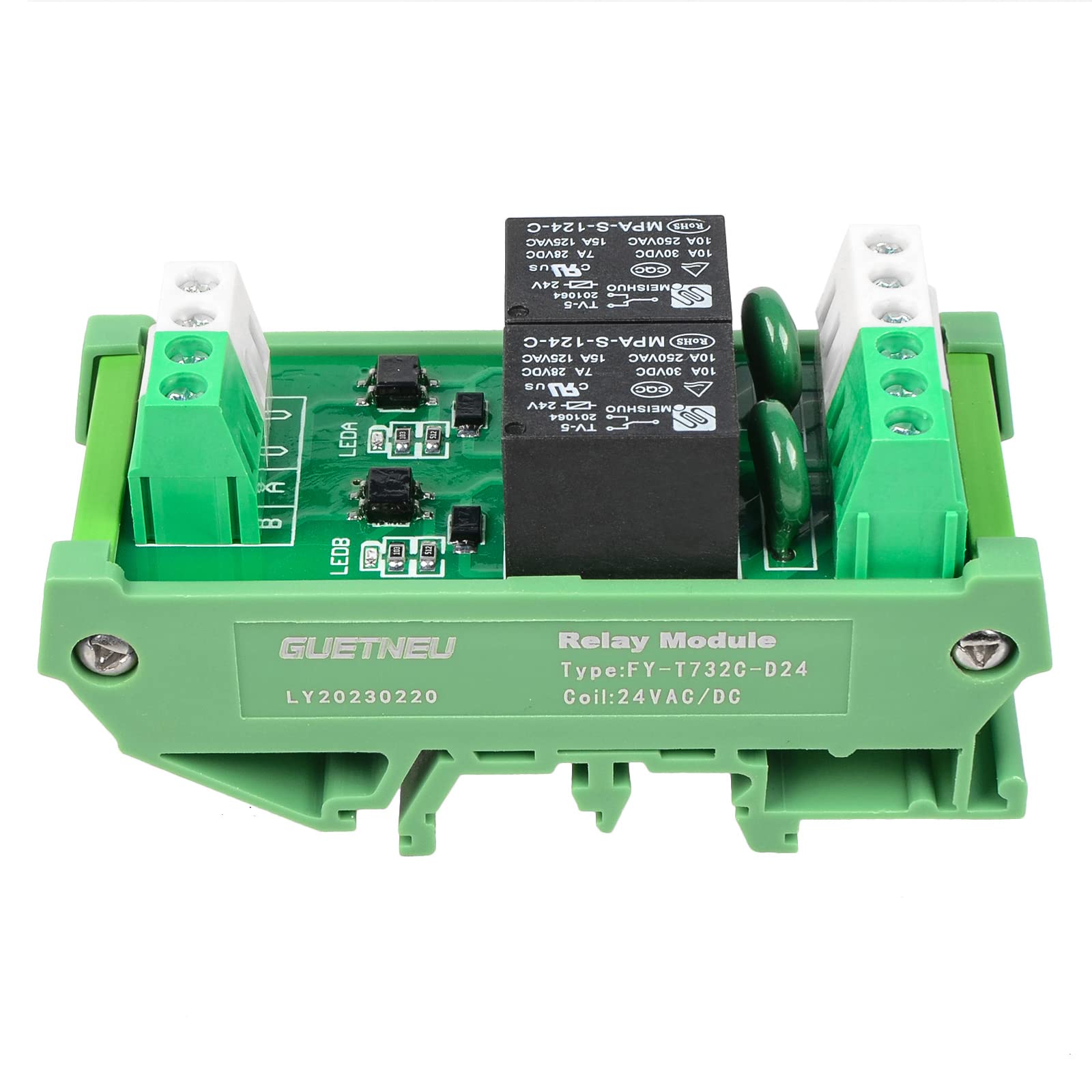 Snapklik.com : GUETNEU Relay Board, Relay Module 2 Channel 1 SPDT DIN ...