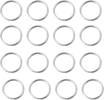 Amazon.com: 3/4 Inch Split Rings,Stainless Steel Round Key Ring Dog ID ...