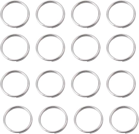 Amazon.com: 3/4 Inch Split Rings,Stainless Steel Round Key Ring Dog ID ...