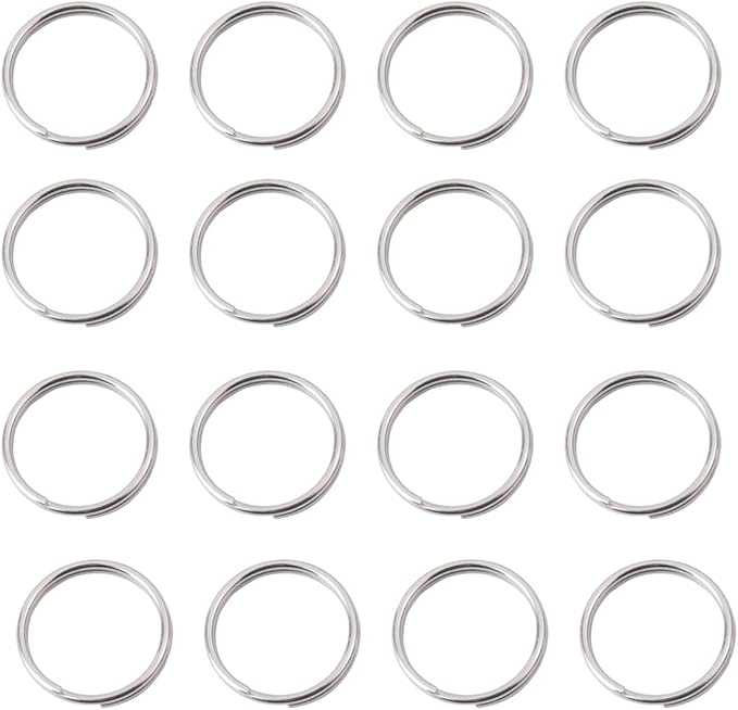 Amazon.com: 3/4 Inch Split Rings,Stainless Steel Round Key Ring Dog ID ...