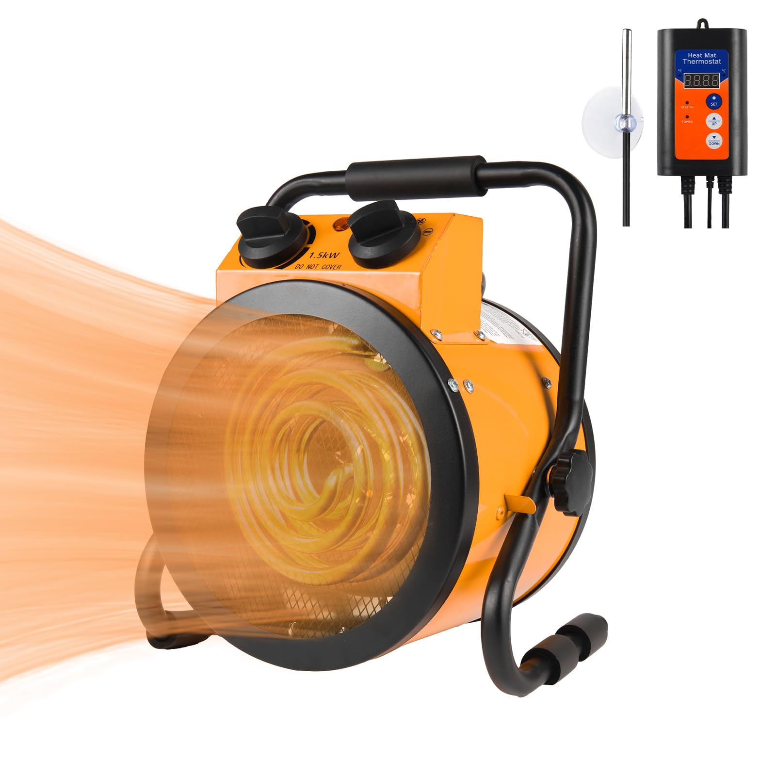 Amazon.com: Greenhouse Heater with Digital Thermostat, 1500W Electric ...