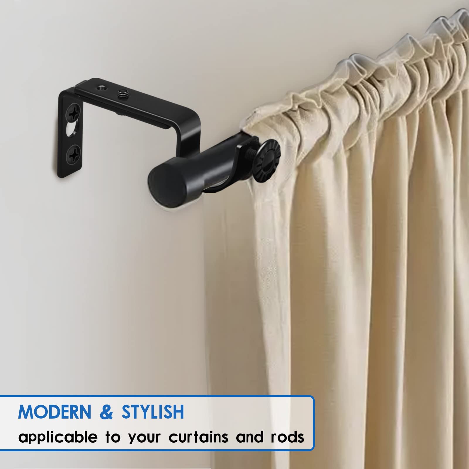 Snapklik.com : Curtain Rod Bracket, Adjustable Heavy Duty Curtain Rod ...