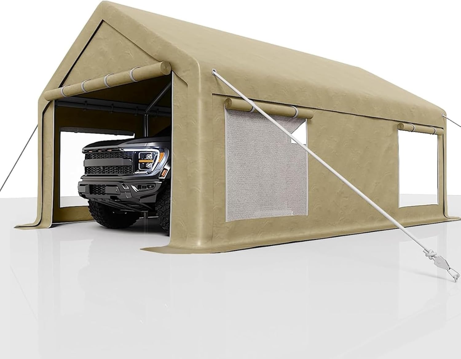 Amazon.com: 10 x 20ft Heavy-Duty Carport with Roll-Up Windows ...